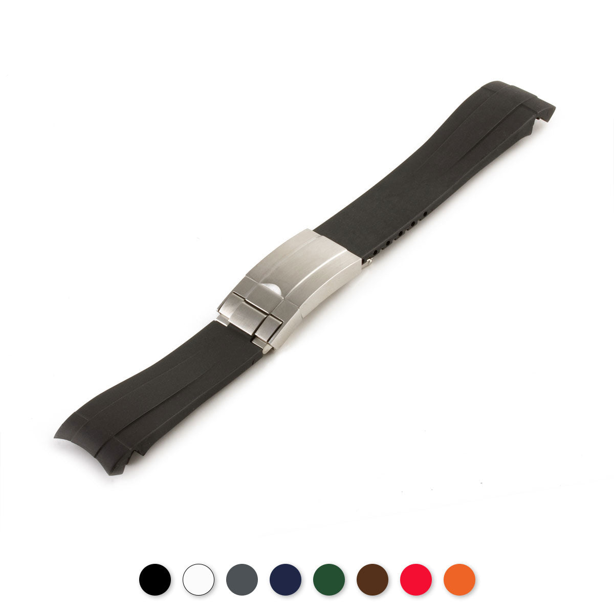 Rolex - Rubber integrated watch band in 21mm (black, brown, blue ...