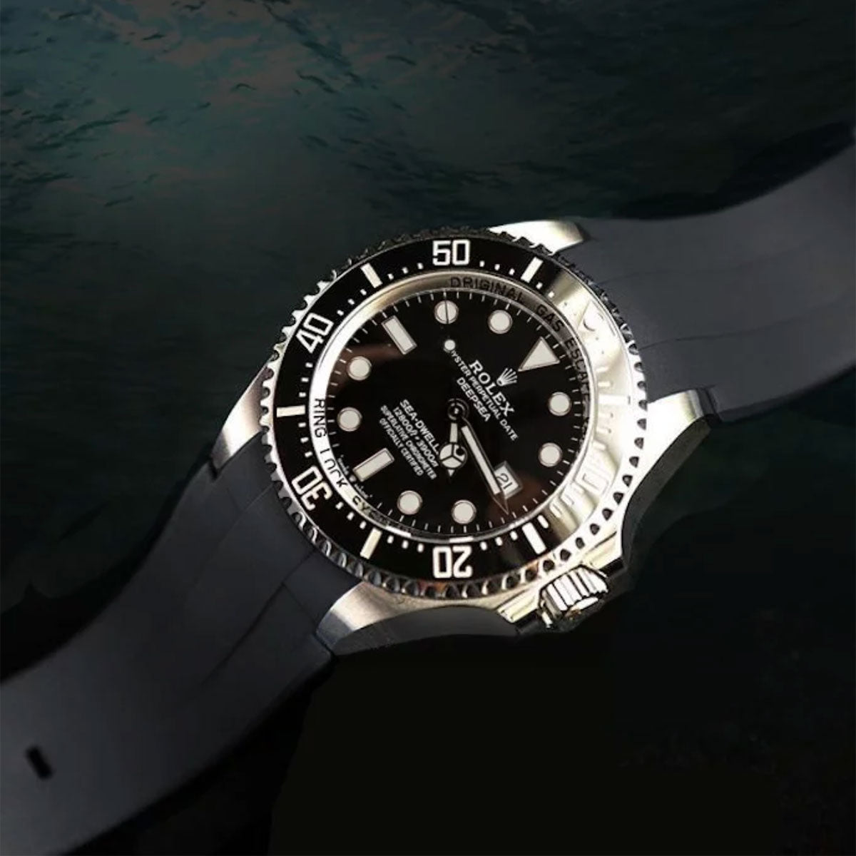 Rolex - Rubber B strap for Deepsea 126660 & 136660 - Flared Tang Series ...